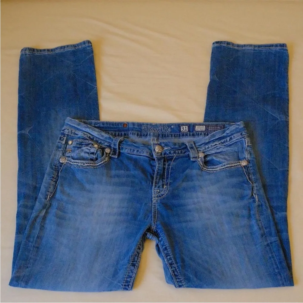 Miss Me | Jeans | Y2k Miss Me Rhinestone Pocket Jeans Bedazzled Mall ...